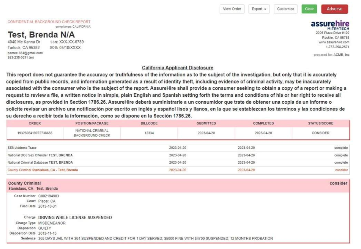 Taking Adverse Action