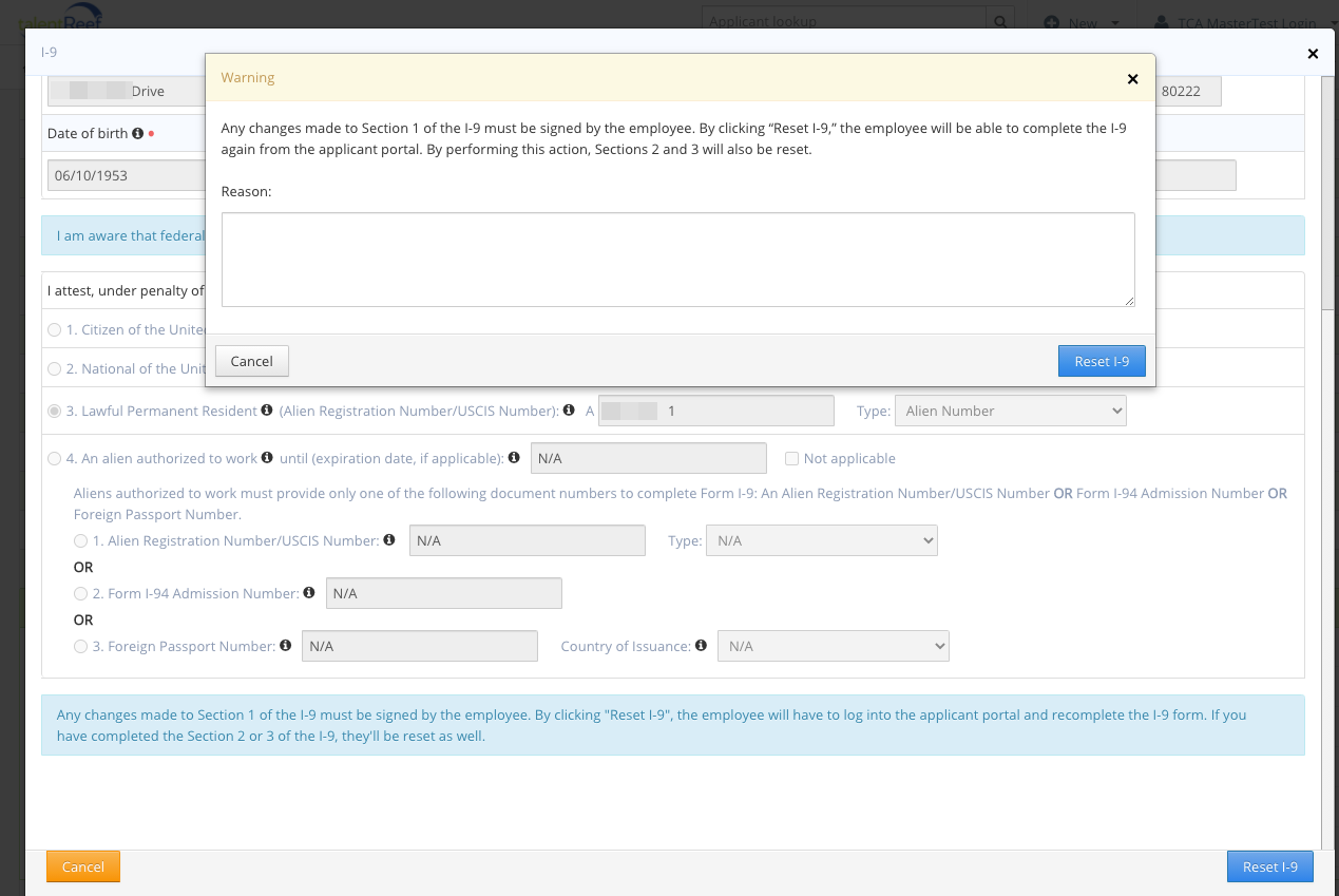 Correcting the Form I-9