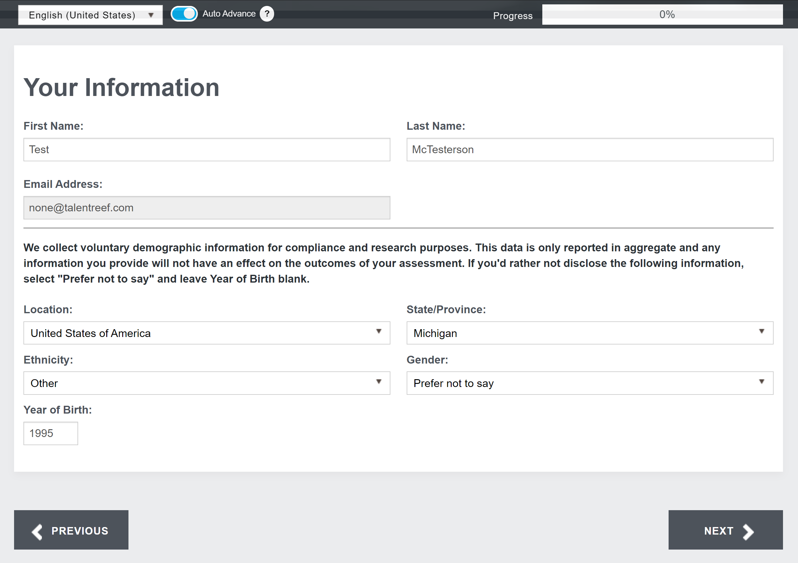 Completing the Outmatch Assessment