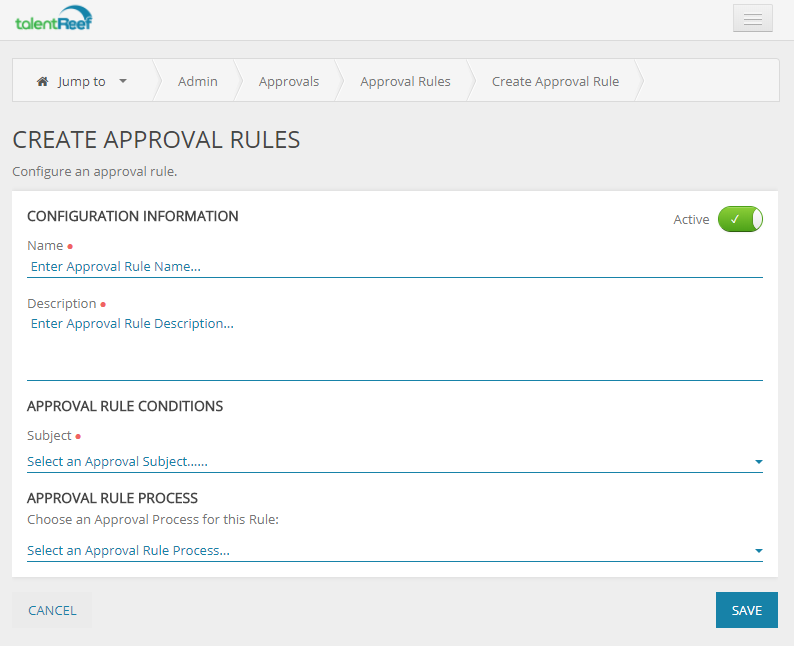 Creating Approval Rules