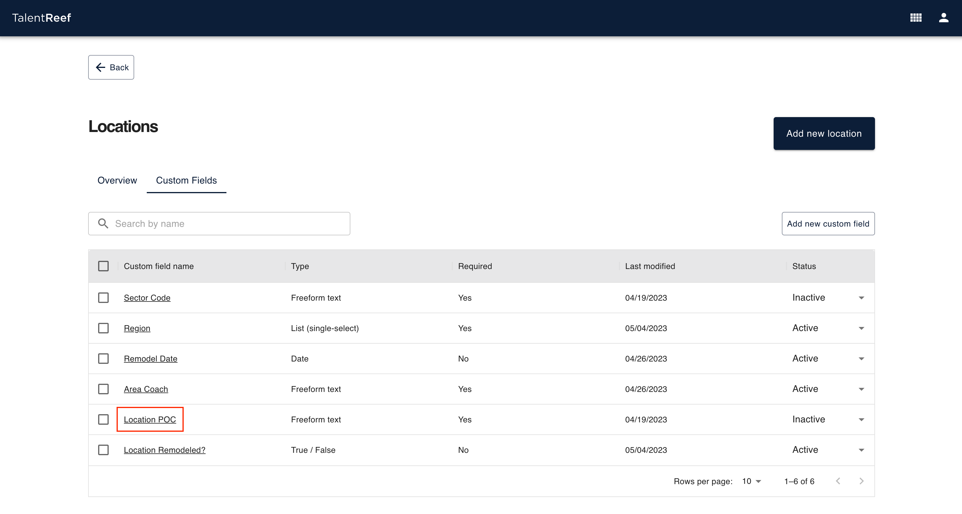 Custom Location Fields