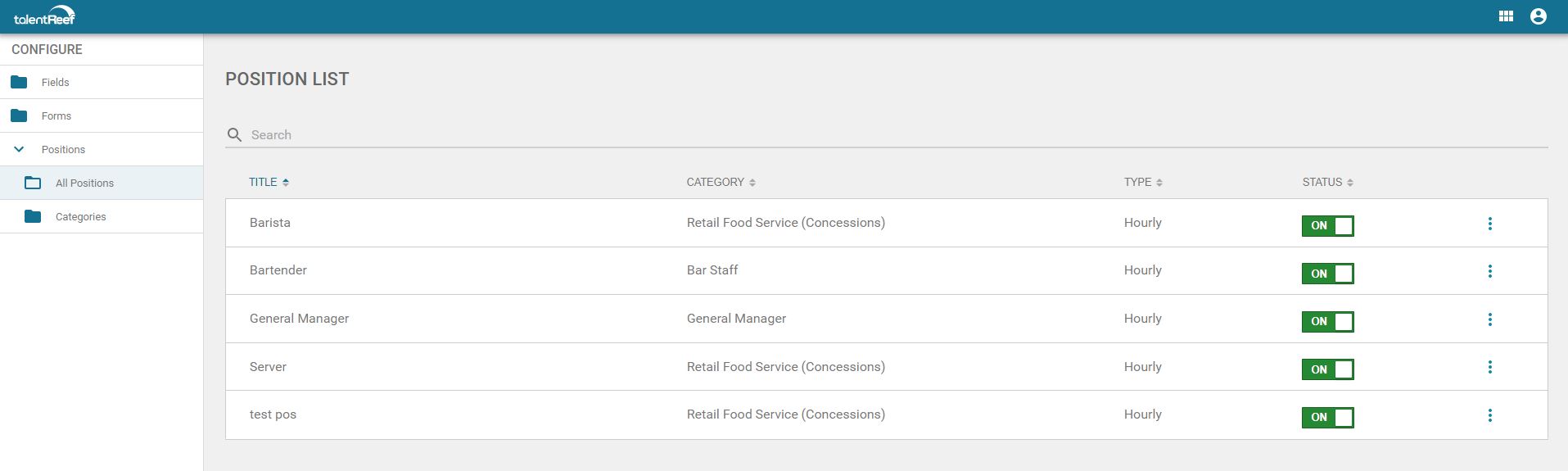 Editing Self-Service Positions