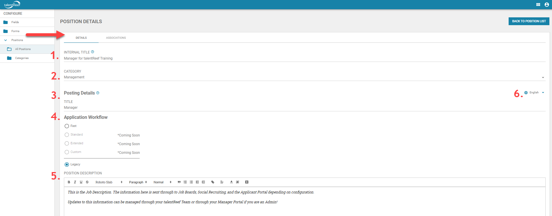 Editing Self-Service Positions