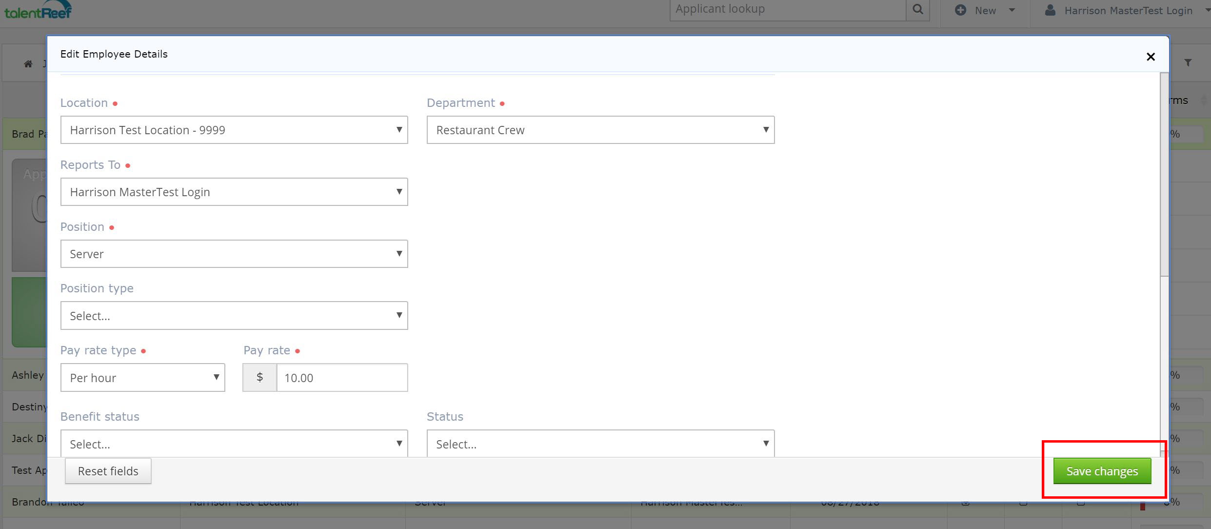 Transferring an Employee