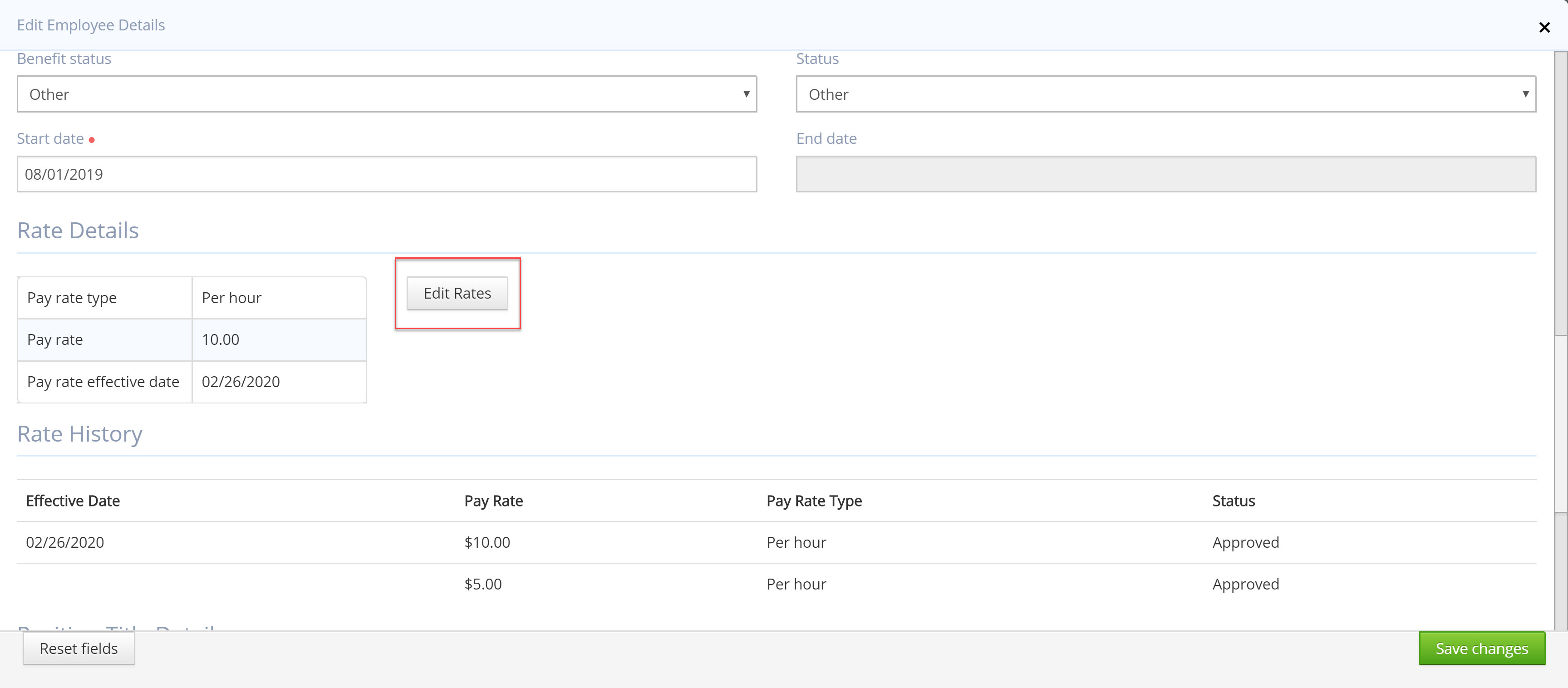 Updating Active Employees