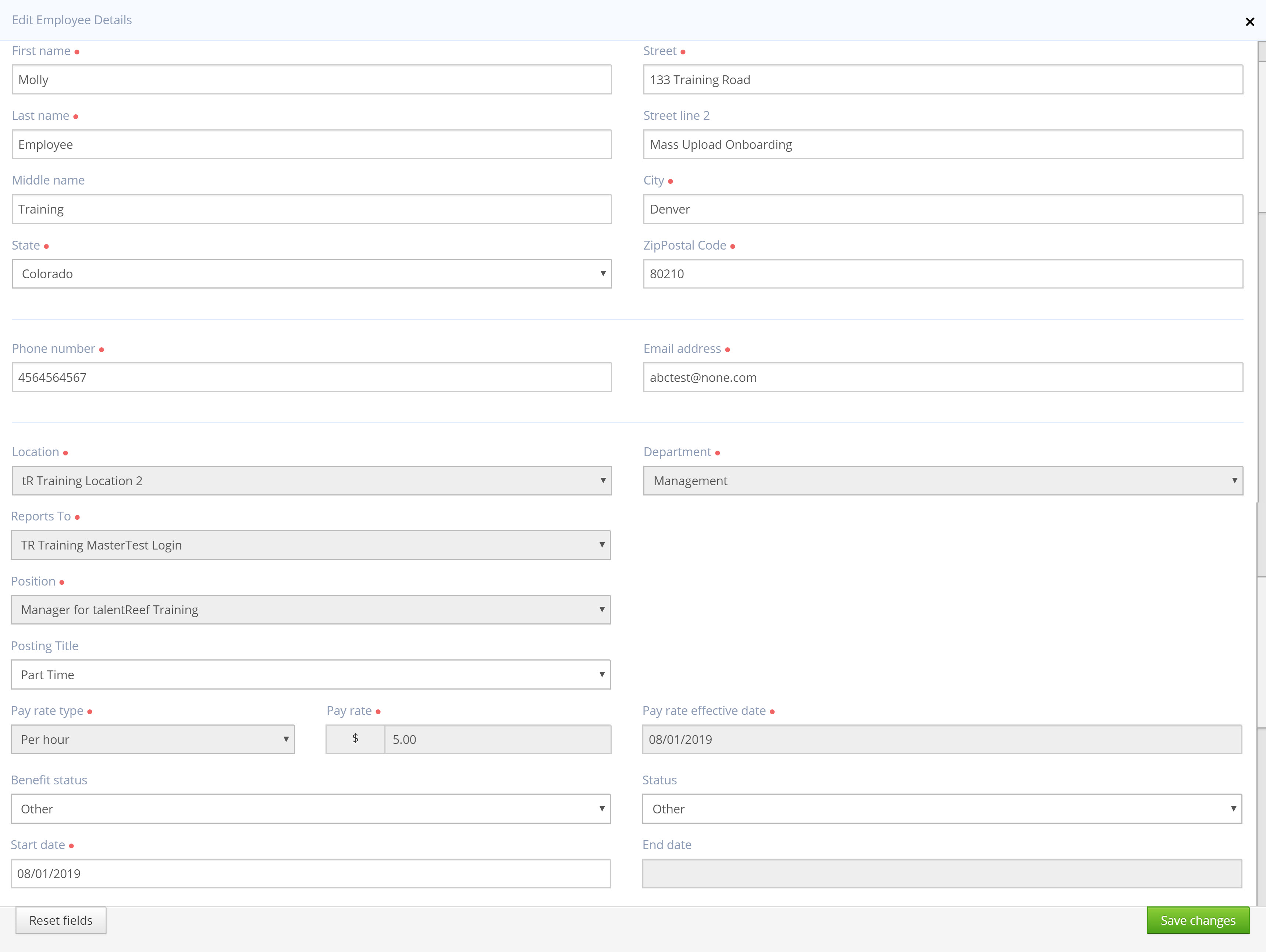 Updating Active Employees