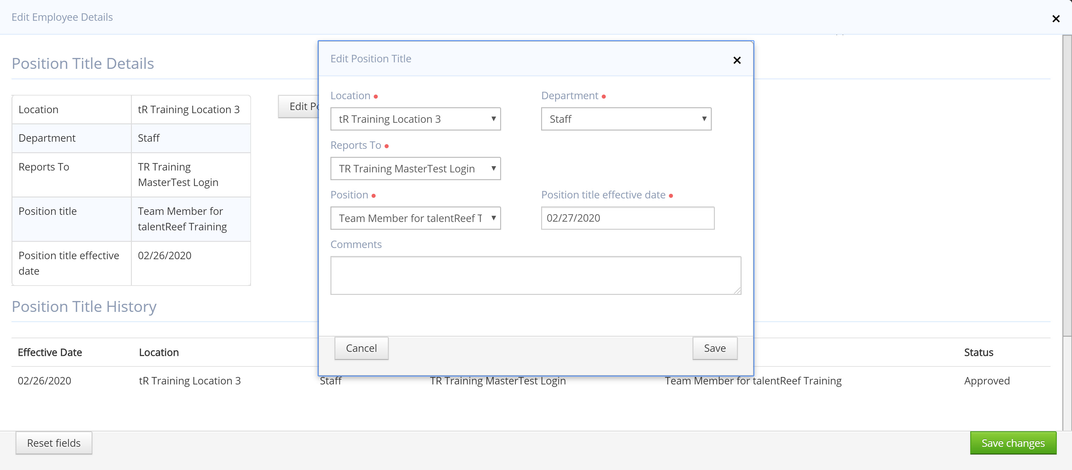 Updating Active Employees