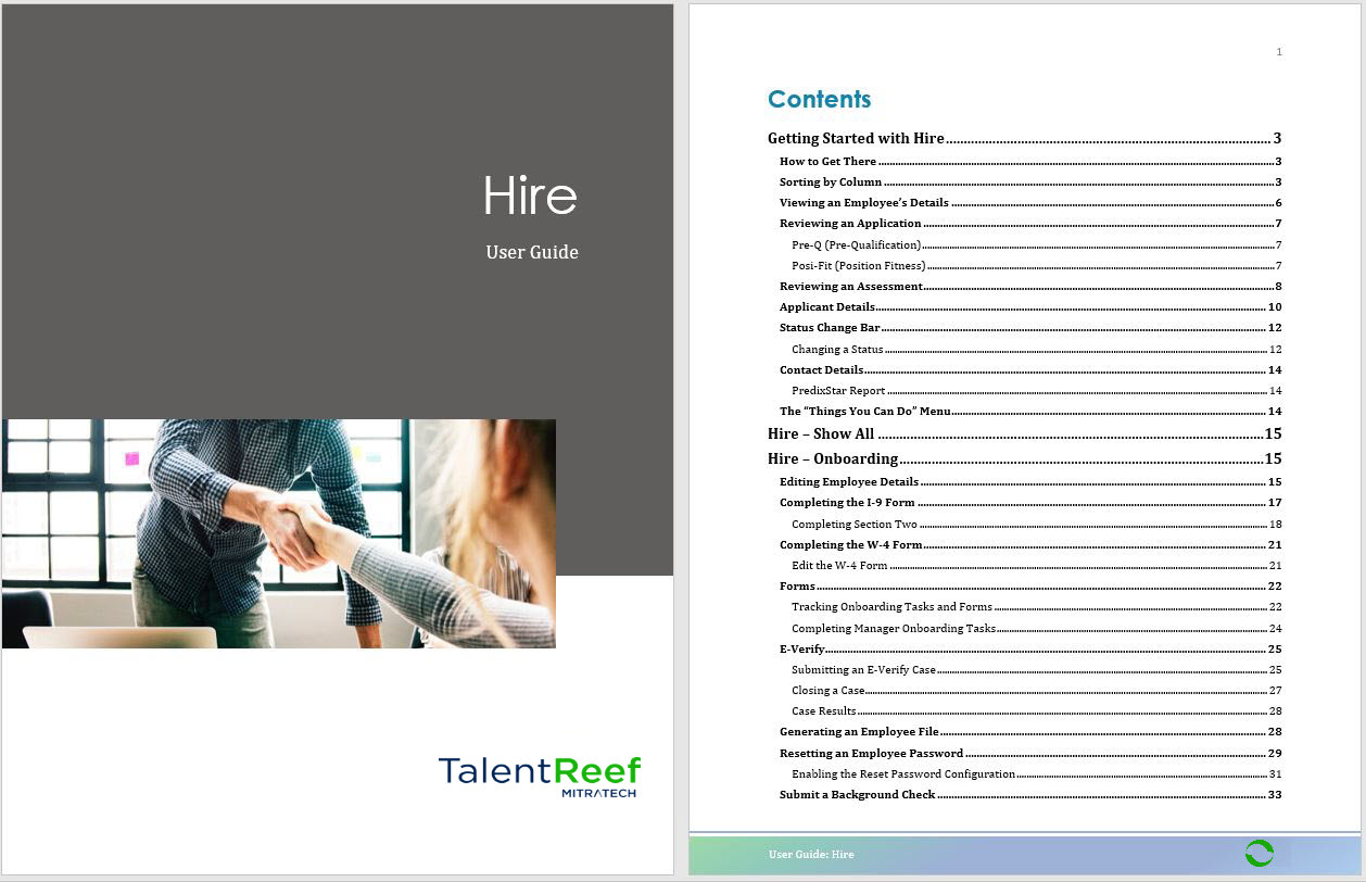 User Guide: Hire