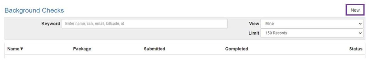 Submitting a Background Check