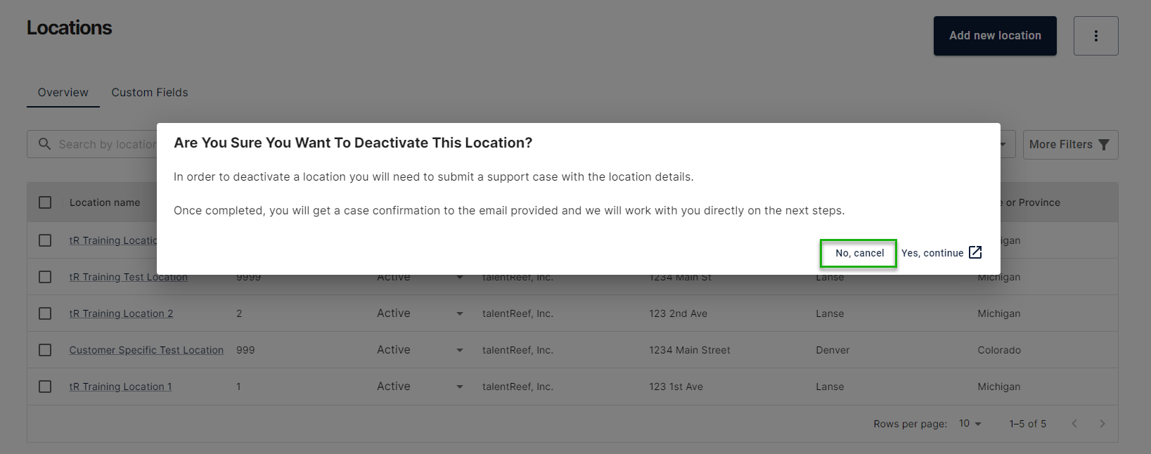 Locations Management