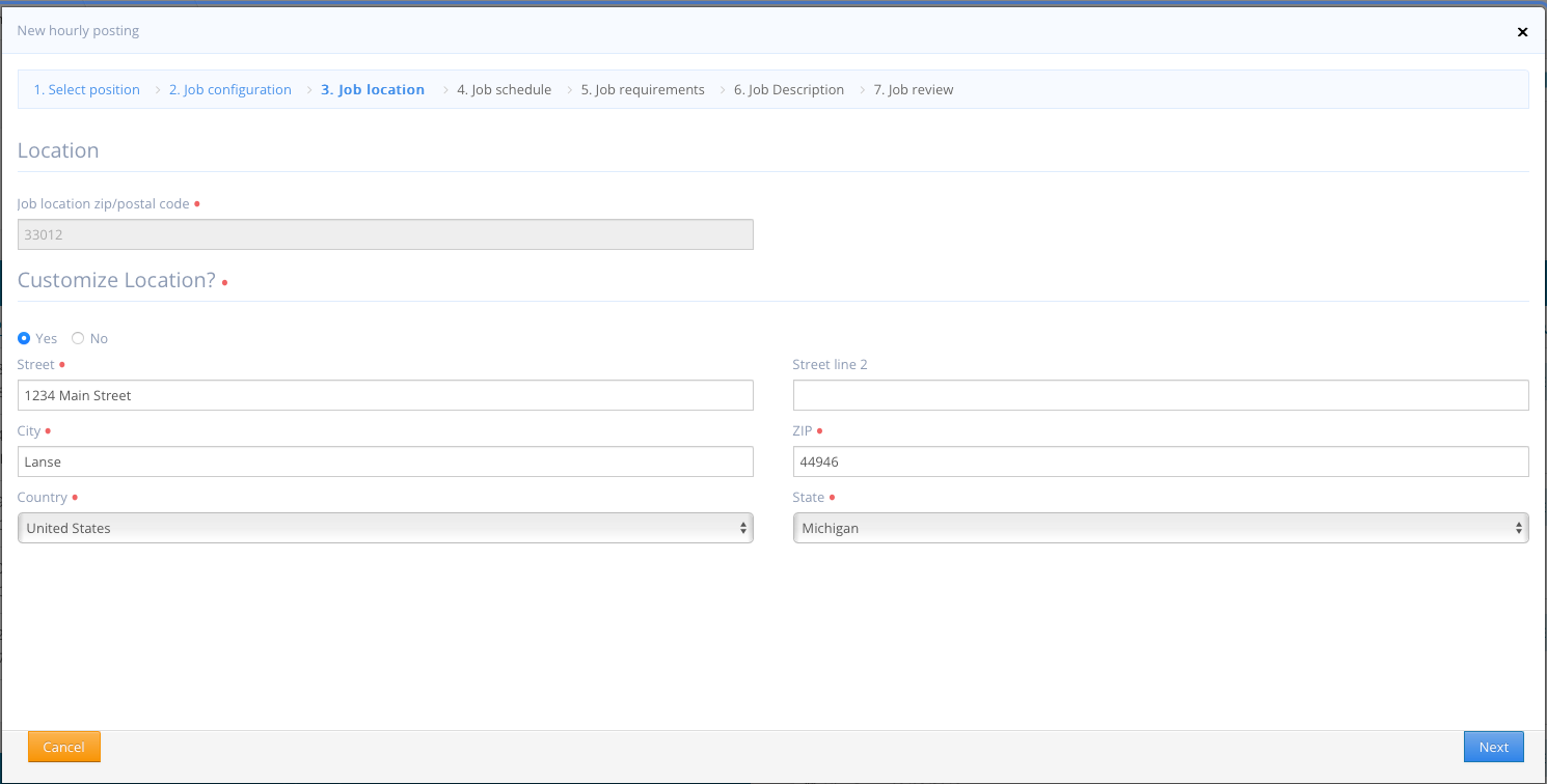 Creating a Job Posting