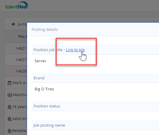 xSharing a Job Posting on Social Media