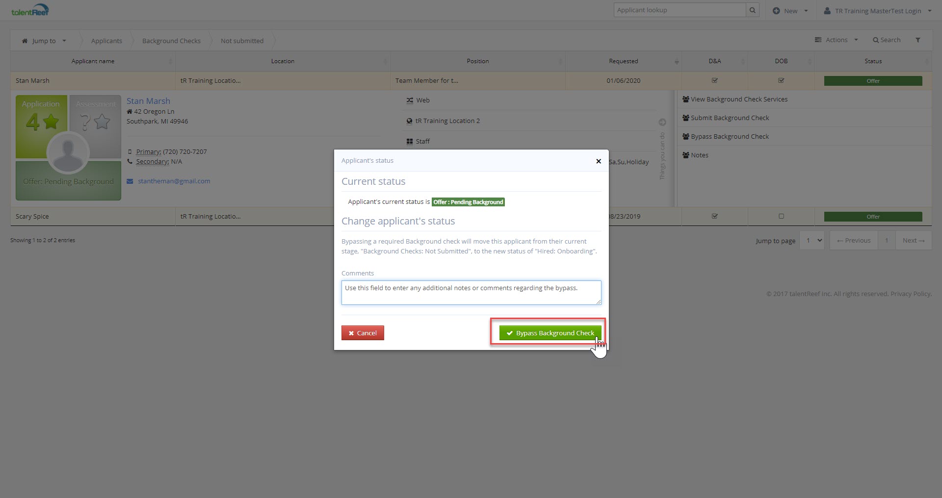 Bypassing Background Checks