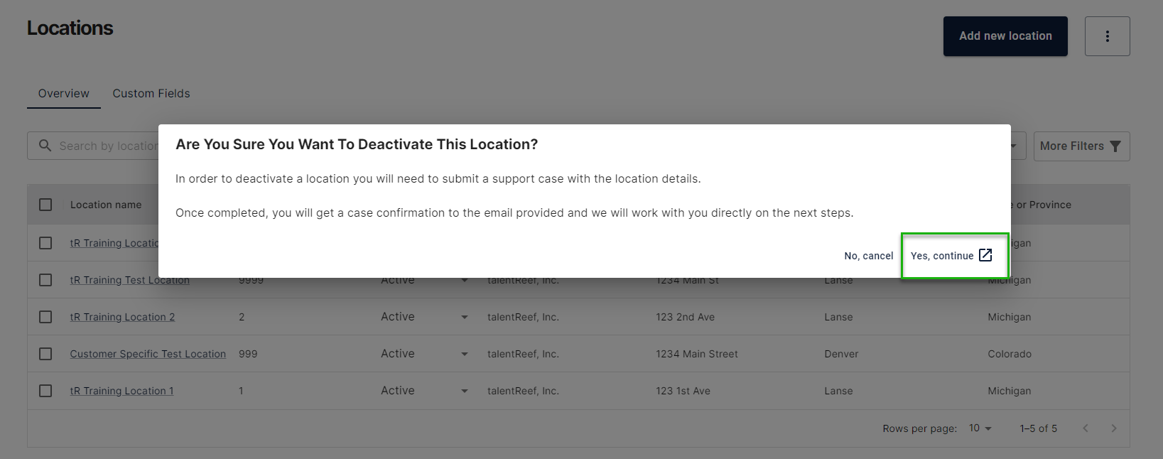 Locations Management